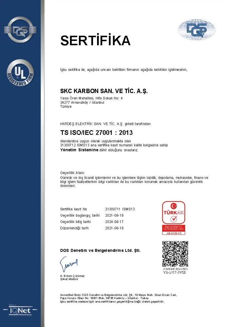 Sertifikalar - SKC Karbon